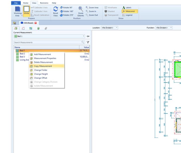 ConQuest Q-Series: Take-Off: How to copy the measurements