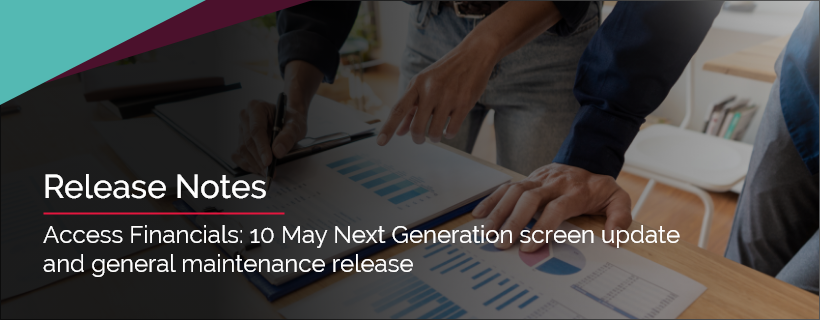 Access Financials: 10 May Next Generation screen update and general ...