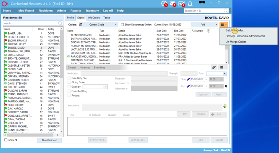 Access Medication Management: Cycle Changeover Changes in Access Medication Management 5.2