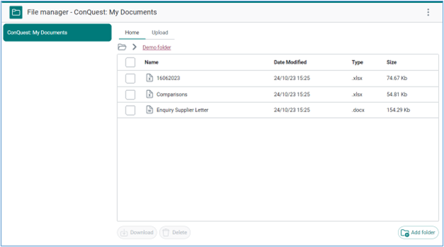ConQuest Q Series: Use file within Access Workspace