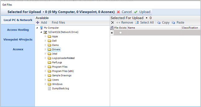 ConQuest Q Series: Use file within Access Workspace