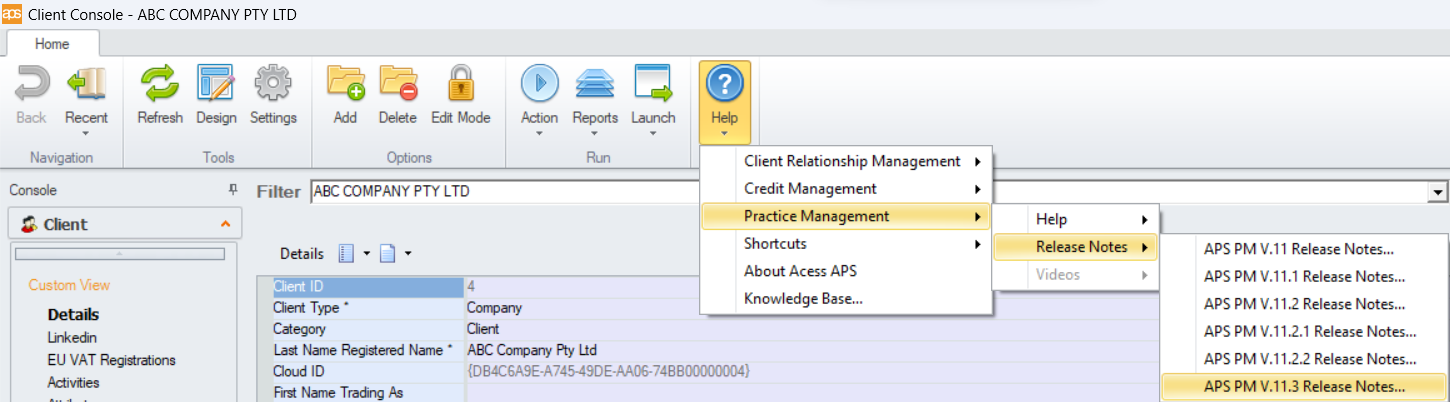 Access APS: Practice Management 11.3.5 Installation Guide