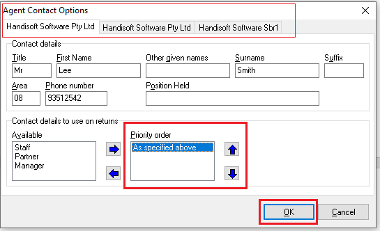 Access HandiSoft (HandiTax): How do I change the tax agent contact ...