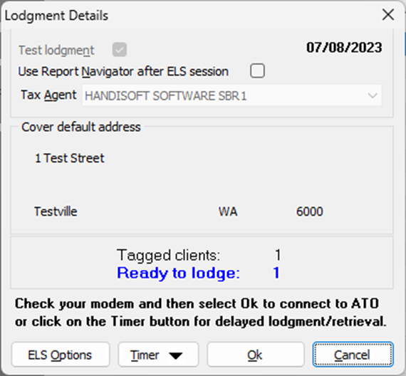 Access HandiSoft (HandiTax): How to lodge Prior Year ELS returns via ...