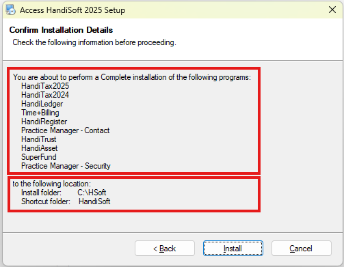 Access HandiSoft: Installations and Rollovers instructions