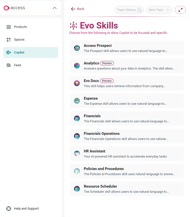 FocalPoint: How to access and start a Copilot conversation