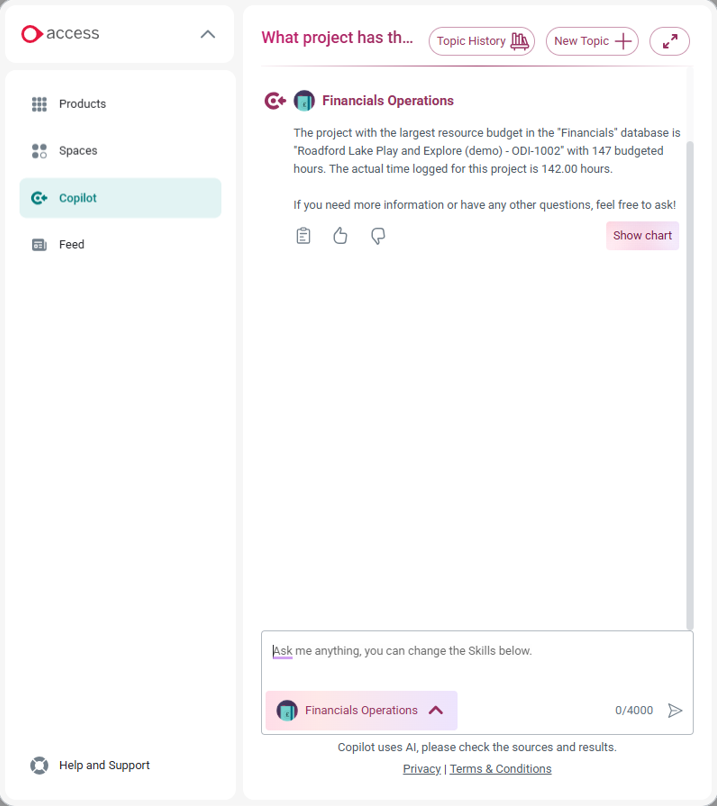 FocalPoint: How to access and start a Copilot conversation