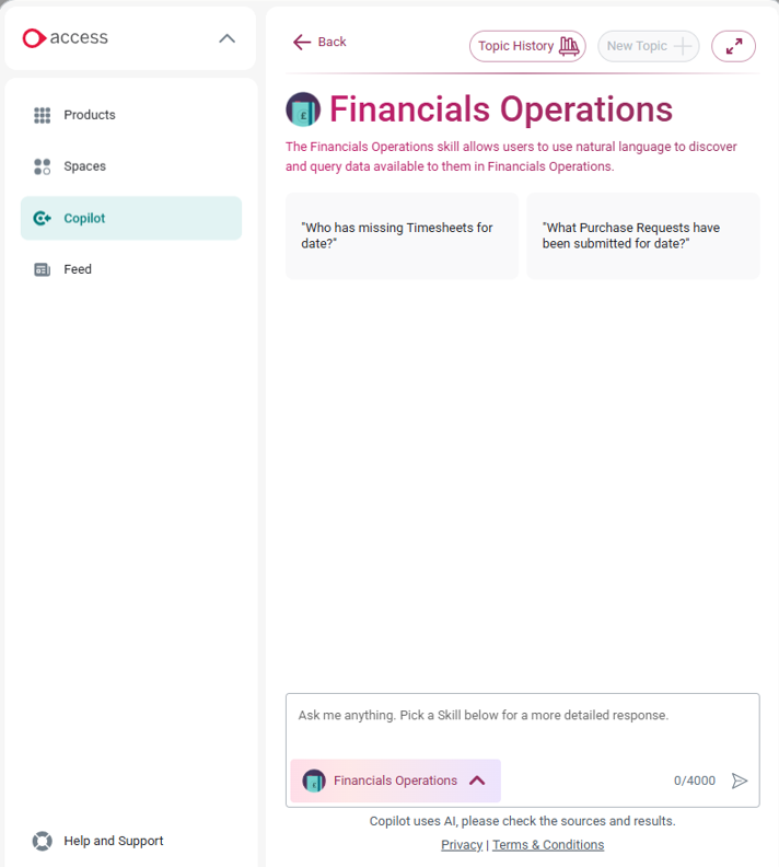 FocalPoint: How to access and start a Copilot conversation